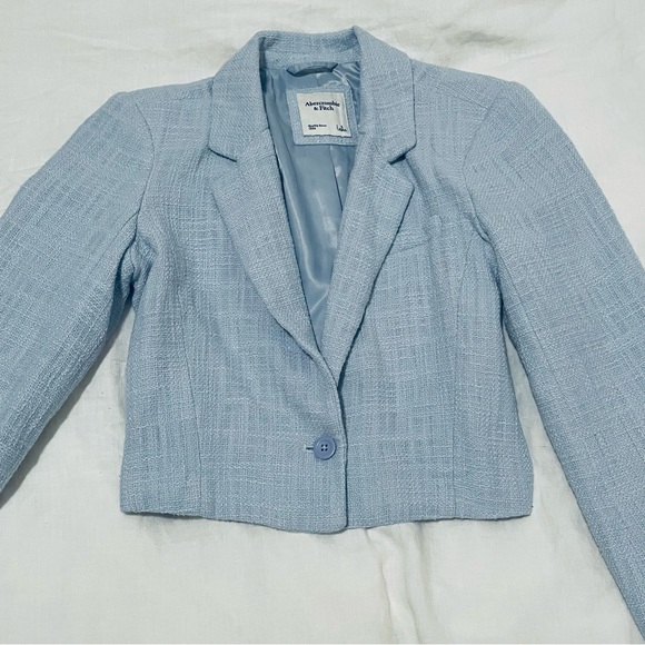 Abercrombie & Fitch | Jackets & Coats | Abercrombie Fitch Blue Tweed ...